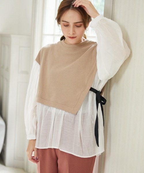 Rewde（ルゥデ）の「【WEB限定】シャツドッキングプルオーバー（1R15-613802）（Tシャツ/カットソー）」 - WEAR