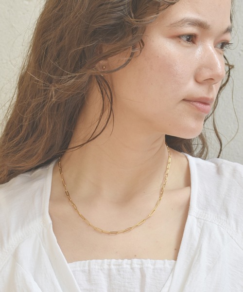 LHME（エルエイチエムイー）の「LHME ポイントパールチェーンネックレス/サージカルステンレス316L（金属アレルギー対応）（ネックレス）」 - WEAR