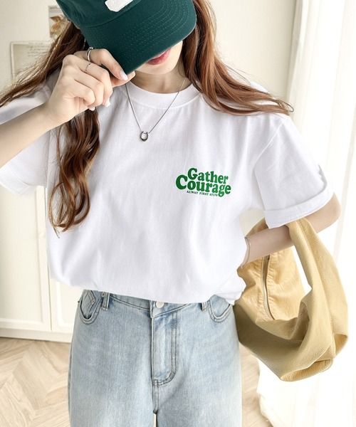 classicalelf（クラシカルエルフ）の「大人カジュアル。綿100％ワンポイントプリントロゴTシャツ（Tシャツ/カットソー）」 - WEAR