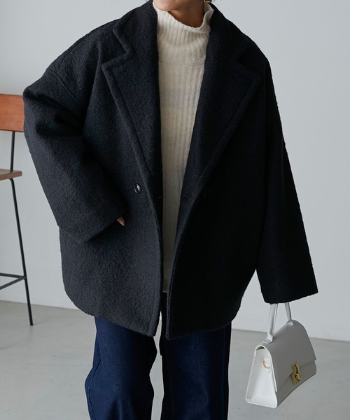 Anss.me（アンスミー）の「【Anss.me】ブークレオーバーサイズPコート（ピーコート）」 - WEAR