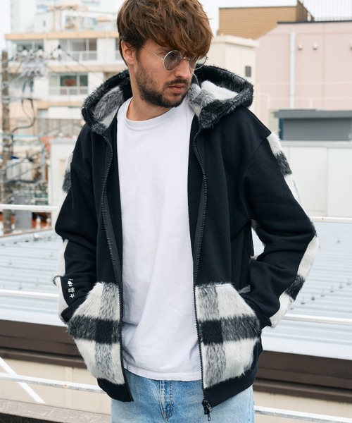 セール】STUD MUFFIN/スタッドマフィン/裏毛パイル&シャギーチェック