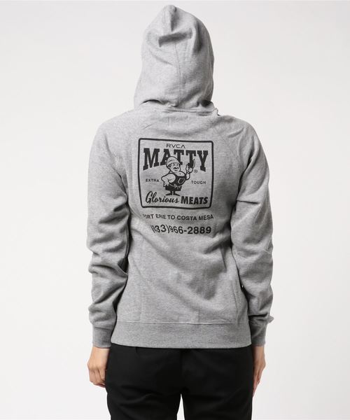 RVCA（ルーカ）の「RVCA レディース MATTYS RAGLAN HOODIE/ルーカ パーカー プルオーバーパーカー バックプリント ロゴ（パーカー）」 - WEAR
