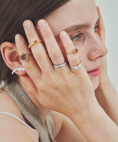 whim（ウィム）の「【HOT】Tiny Stone Embed Ring（リング）」 - WEAR
