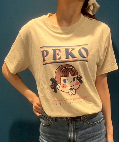 sanrio（サンリオ）の「【ペコちゃん/PEKO】天竺 BOXシルエット プリント 半袖Tシャツ（Tシャツ/カットソー）」 - WEAR
