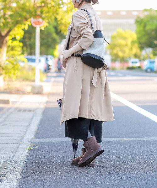 完全防水 ムートンブーツ風 レインブーツ（ブーツ）｜menue（メヌエ