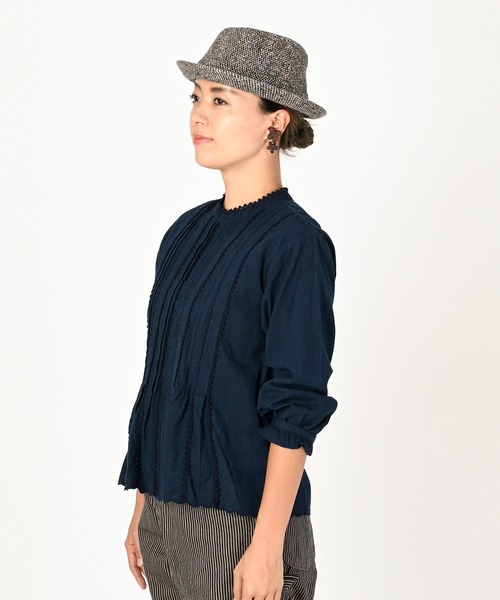 45R（フォーティファイブアール）の「インドカディデニムのレースdeTシャツ（藍）（シャツ/ブラウス）」 - WEAR