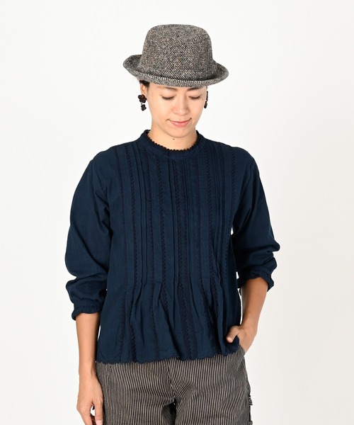 45R（フォーティファイブアール）の「インドカディデニムのレースdeTシャツ（藍）（シャツ/ブラウス）」 - WEAR