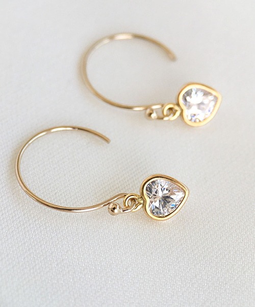 【セール】【milimiliAmi】K14gf（14金ゴールドフィルド） CZクリスタルハートフックピアス 金属アレルギー対応（ピアス（両耳用））｜CERCA（チェルカ）のファッション通販 ...