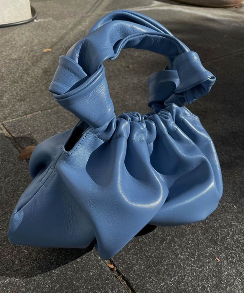 Ameri（アメリ）の「MEDI LEATHER GATHER MINI BAG（ハンドバッグ）」 - WEAR