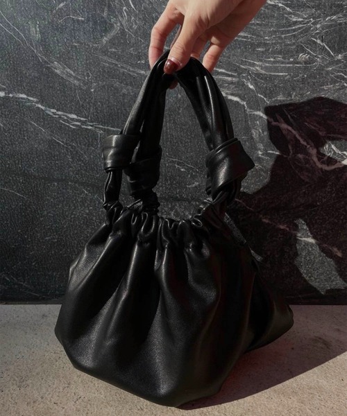 AMERI（アメリ）の「MEDI LEATHER GATHER MINI BAG（ハンドバッグ）」 - WEAR