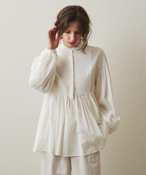 Steven Alan（スティーブンアラン）の「＜Steven Alan＞COTTON PINTUCK BLOUSE/ブラウス（シャツ ...