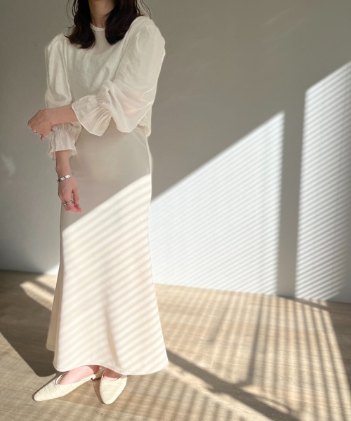 ISOOK（アイスー）の「【ZOZOTOWN限定】Sheer balloon sleeve blouse / シアーバルーンスリーブブラウス（シャツ/ブラウス）」 - WEAR