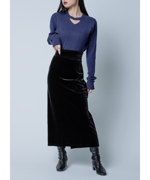 Adoon plain（アドーンプレーン）の「ベロアナロータイトスカート（スカート）」 - WEAR