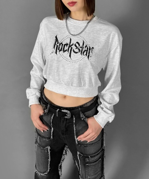 jiasecond.（ジアセカンド）の「Rockstar cropped sweat pullover / Rockstarクロップド ...