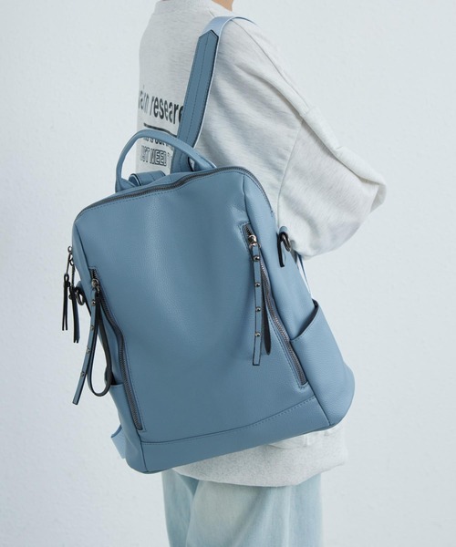 【セール】フェイクレザー大容量 多ポケット バックパック/リュック 【A4収納可】【2WAY/3WAY】ソフトレザースマートリュックサック/ショルダーバッグ（バックパック/リュック）｜LA ...