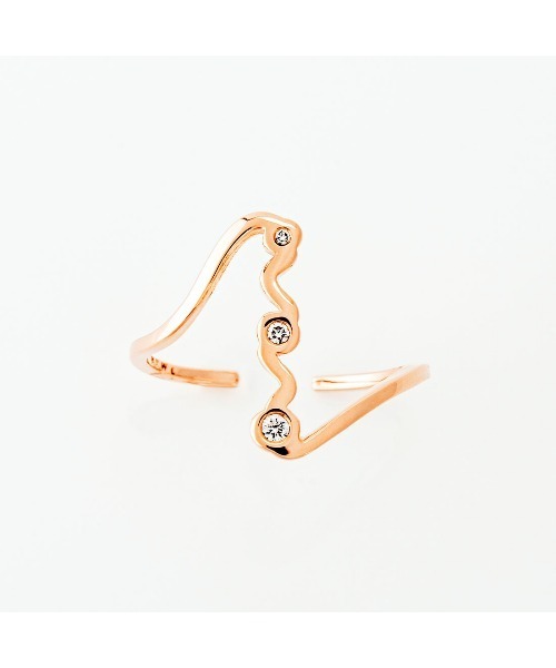 NUWL（ヌール）の「NUWL UNDULATE RING PINKGOLD（リング）」 - WEAR