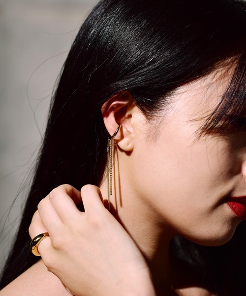 LHME（エルエイチエムイー）の「LHME チェーンドロップイヤーカフ/サージカルステンレス316L（金属アレルギー対応）（イヤーカフ）」 - WEAR