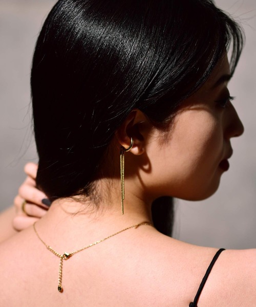 LHME（エルエイチエムイー）の「LHME チェーンドロップイヤーカフ/サージカルステンレス316L（金属アレルギー対応）（イヤーカフ）」 - WEAR