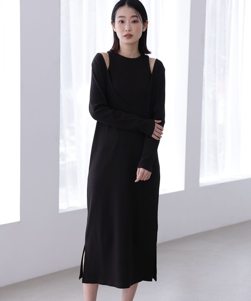 【セール】レイヤードテレコワンピース【2点SET】/ 188344（ワンピース）｜LAKOLE（ラコレ）のファッション通販 - ZOZOTOWN