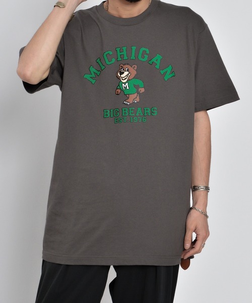 【セール】【MODISH GAZE】MICHIGANクマプリントTシャツ（Tシャツ/カットソー）｜MODISH GAZE（モディシュガゼ）の ...