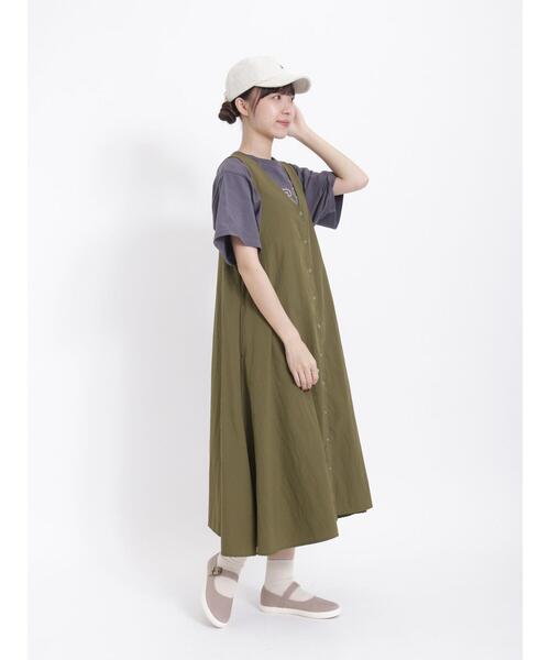 Samansa Mos2（サマンサ モスモス）の「 後ろリボンナイロンジャンパースカート（ワンピース）」 - WEAR