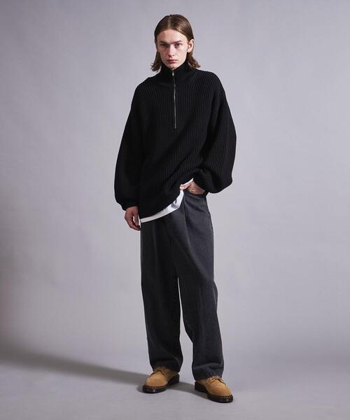 MONKEY TIME（モンキータイム）の「＜monkey time＞ E/L BLK/AZE HALF ZIP/ニット（ニット/セーター ...