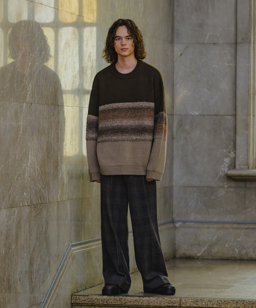 CASPER JOHN（キャスパージョン）の「Gradation panel knit/グラデーションパネルニット（ニット/セーター）」 - WEAR