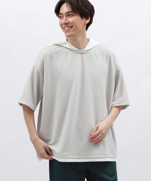 LAKOLE（ラコレ）の「フードレイヤード半袖T / 126591（Tシャツ/カットソー）」 - WEAR