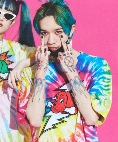 GALFY（ガルフィー）の「【GALFY/ガルフィー】チカチカタイダイTシャツ（Tシャツ/カットソー）」 - WEAR