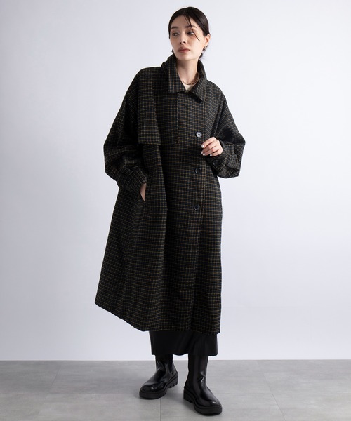 SETUP7（セットアップセブン）の「SWEET掲載商品！【SETUP7】フライヨークスタンドカラーハイネックコート CL elegance Coat（ステンカラーコート）」 - WEAR