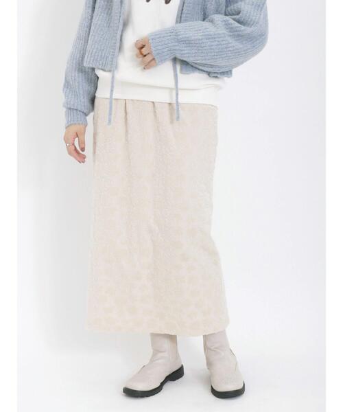 Samansa Mos2（サマンサ モスモス）の「花柄ベロアナロースカート（スカート）」 - WEAR
