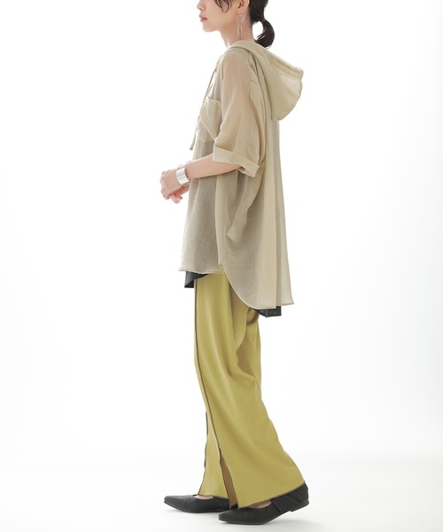 osharewalker（オシャレウォーカー）の「『シアーシャツパーカー』（シャツ/ブラウス）」 - WEAR