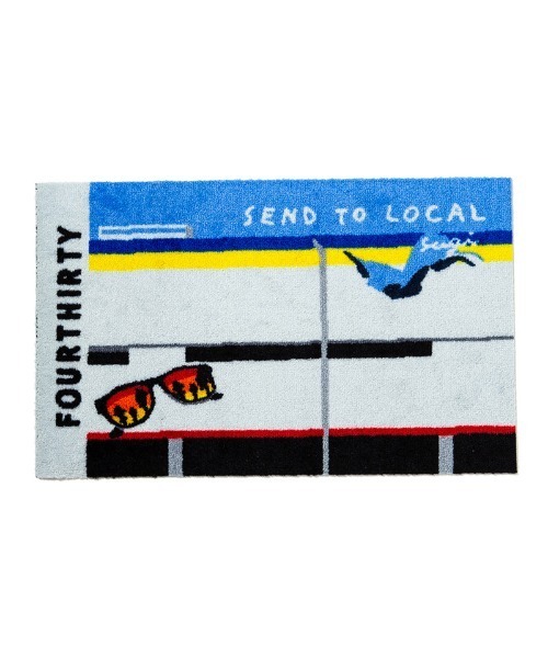 430（フォーサーティ）の「mko11716-SF 「SEND TO LOCAL」 FLOOR MAT フロアマット（インテリア雑貨）」 - WEAR