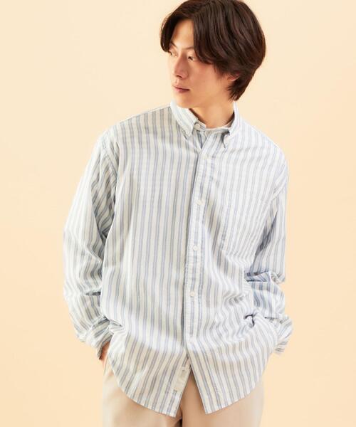 green label relaxing（グリーンレーベルリラクシング）の「★ [ GLR/ lab ] ストライプ ビッグ シャツ（シャツ ...