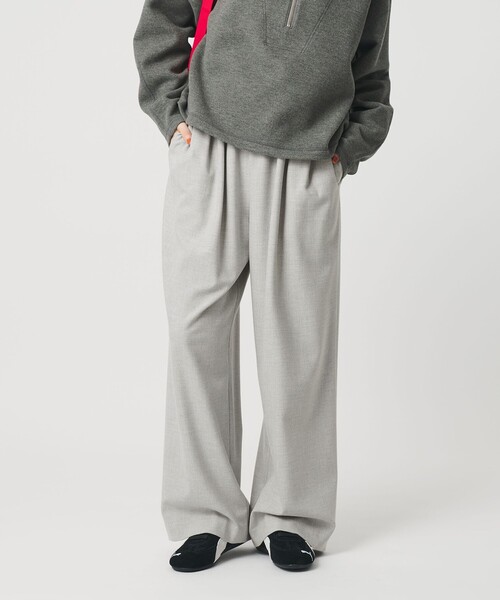 セール】裏起毛ジョーゼット ワイドパンツ ウォッシャブル（その他