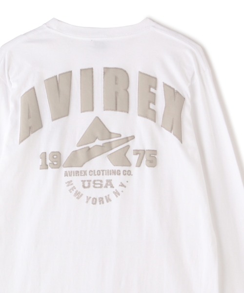 AVIREX（アヴィレックス）の「【WEB&DEPOT限定】LONG SLEEVE T-SHIRT "SAME TONE LOGO" / ロングスリーブ Tシャツ セイム トーン ロゴ ...