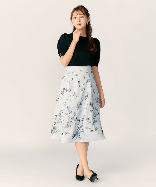 LAISSE PASSE（レッセパッセ）の「フラワーパネルプリントスカート（スカート）」 - WEAR