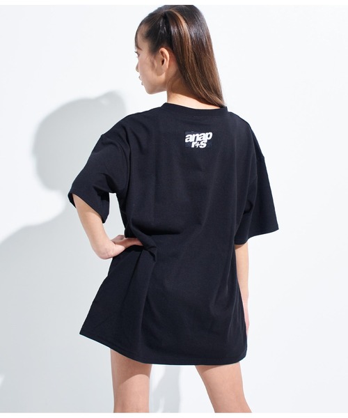 ANAP GiRL（アナップガール）の「ANAPR+S【リラスポ】グラフィティーロゴ前ZIPオーバーTシャ（Tシャツ/カットソー）」 - WEAR