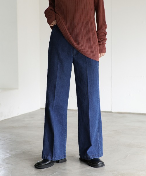 select MOCA Et（セレクトモカエト）の「【Et】Semi-Flared Denim Pants（デニムパンツ）」 - WEAR
