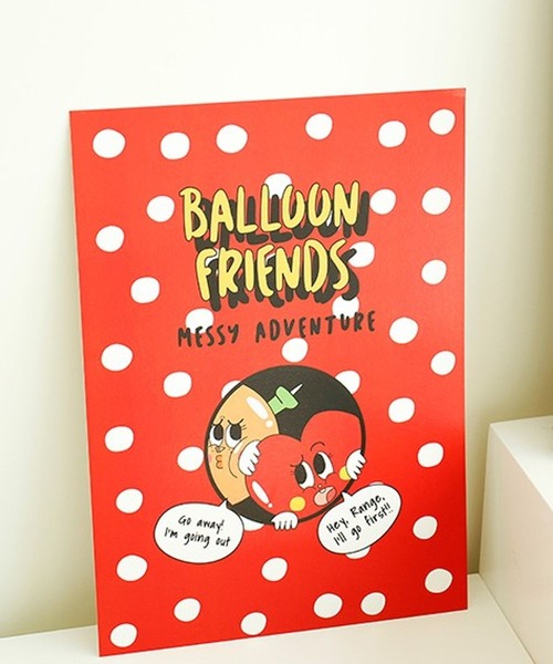 ALAND（エーランド）の「BALLOON FRIENDS／A4イラストポスター 2168753（ポスター/アート）」 - WEAR