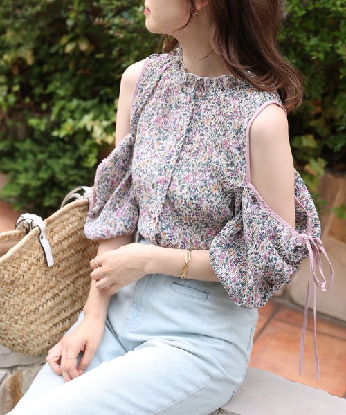 【セール/ブランド古着】半袖ブラウス（シャツ/ブラウス）｜one after another NICE CLAUP（ワンアフターアナザーナイス ...