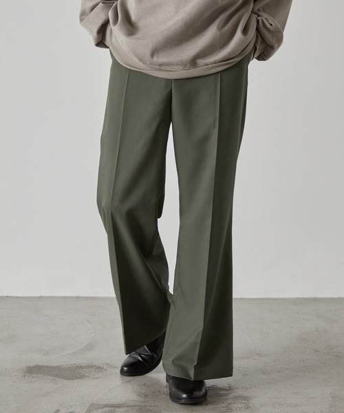 CLEL（クレイル）の「【CLEL】TR loose semi-flare pants / TRルーズセミフレアパンツ（スラックス）」 - WEAR