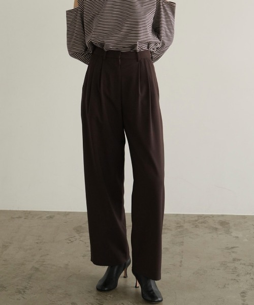 CLANE（クラネ）の「CLANE BASIC TUCK PANTS 17110-7102（その他パンツ）」 - WEAR