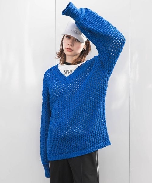 JEANASIS（ジーナシス）の「3GキカメッシュVプルオーバー/191179（ニット/セーター）」 - WEAR
