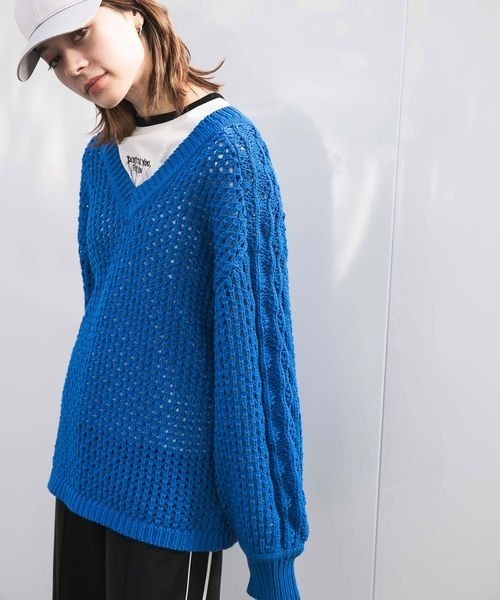 JEANASIS（ジーナシス）の「3GキカメッシュVプルオーバー/191179（ニット/セーター）」 - WEAR