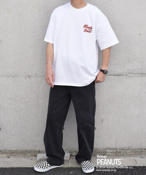 PEANUTS（ピーナッツ）の「SHIPS any: SNOOPY コラボ カルチャー グラフィック バック プリント Tシャツ （Tシャツ ...