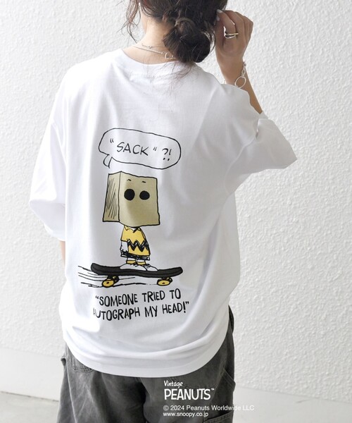 PEANUTS（ピーナッツ）の「【WEB限定】SHIPS any: SNOOPY コラボ カルチャー グラフィック バック プリント Tシャツ ...