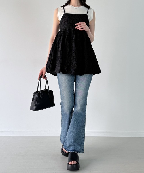 JUNOAH（ジュノア）の「シアージャガードペプラムビスチェ（キャミソール）」 - WEAR