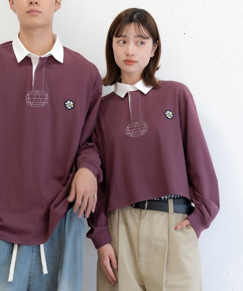 bashful base Oriental（バッシュフルベースオリエンタル）の「【bbO】ロゴオーバークロップドポロシャツ（ポロシャツ ...