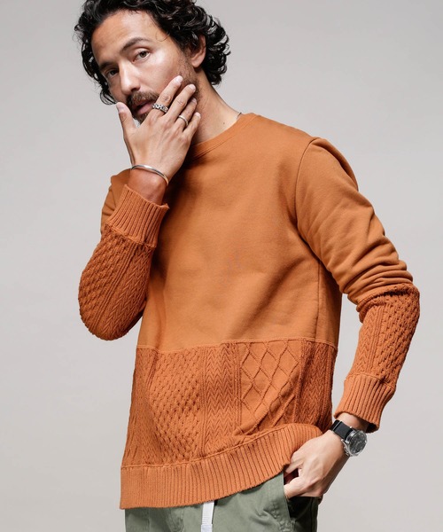 CAL O LINE（キャルオーライン）の「CAL O LINE/別注INTEGRATE CREW SWEAT（ニット/セーター）」 - WEAR